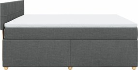 Box spring postel s matrací tmavě šedá 180x200 cm textil 3286760