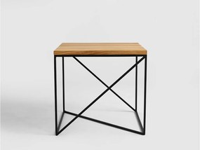 Nordic Design Přírodní konferenční stolek Mountain 50 cm s černou podnoží