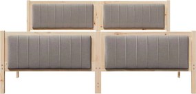 Rám postele Hnědá a taupe 180 x 200 cm Masivní borovicové dřevo 3394306