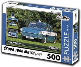 Puzzle retro-auta puzzle č. 33 škoda 1000 mb vb (1967) 500 dílků