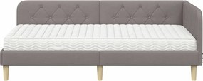 Rohový rám postele Taupe 100 x 200 cm textil 3394130