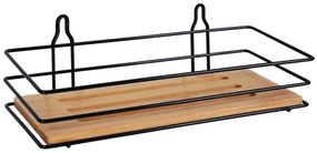 BISK Erga Plain, drátěný košík na kosmetiku 230x103x129 mm, černá matná-hnědá, ERG-08051