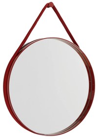 HAY Nástěnné zrcadlo Strap Mirror No 2 Ø50, Red