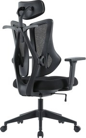 Ergonomická kancelářská židle E-racer VANTOR - černá síťovina