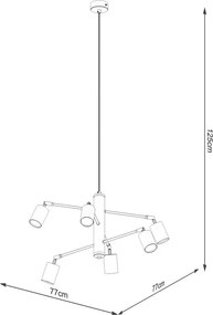 Černé kovové závěsné svítidlo Virta – Sollux