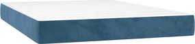 Box spring postel s matrací tmavě modrá 140x190 cm samet 3127671