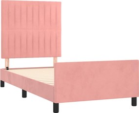 Rám postele s čelem růžový 80x200 cm samet 3125848