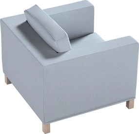 Potah na křesko IKEA Karlanda, krátký barva modrá látka pletený vzor