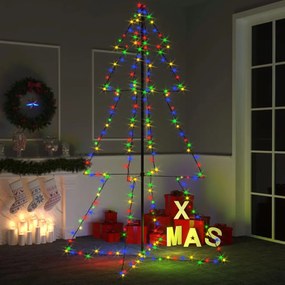 328585 vidaXL Vánoční stromek kužel 240 LED diod dovnitř i ven 118 x 180 cm