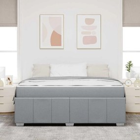 Rám postele s matrací Světle šedá 180 x 200 cm textil 3398300