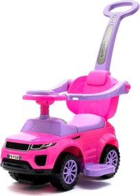 Dětské hrající odrážedlo s vodící tyčí SUV 3v1 Baby Mix růžové