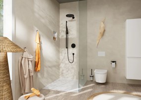 Hansgrohe Pulsify S, tyčová ruční sprcha 100 1jet EcoSmart+, černá matná, HAN-24126670