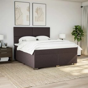 Box spring postel s matrací tmavě hnědá 180x200 cm textil 3290563