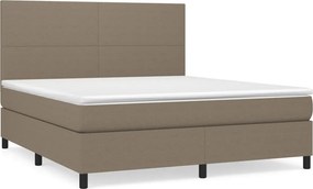 Box spring postel s matrací taupe 180x200 cm textil 3141637