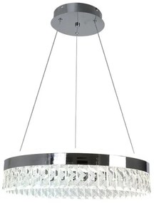LED Stmívatelný lustr na lanku LED/90W/230V 3000-6500K chrom + dálkové ovládání
