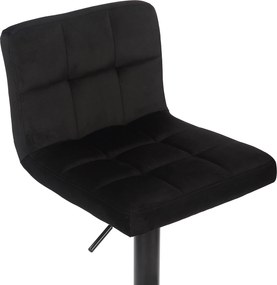 Sada 2 barových židlí Feni samet – černá