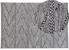 Koberec krátkosrstý 160 x 230 cm černobílý TERMÁL Beliani