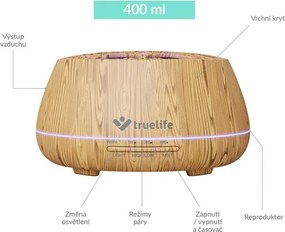 TrueLife AIR Diffuser D9 Smart Dřevěná