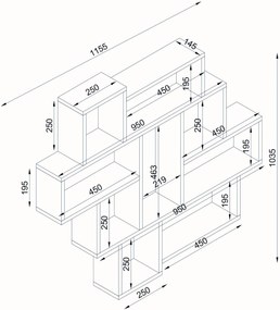 Sconto Nástěnná police PAROLA bílá