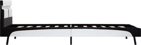 Rám postele s LED světlem bílý a černý umělá kůže 90 x 200 cm 280297