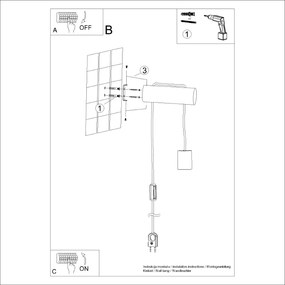 Sollux Lighting Nástěnné svítidlo NIMBI E27 s vypínačem