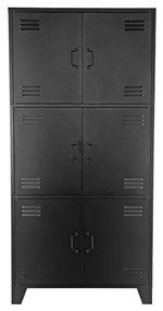 LABEL51 Černá kovová skříň Gerben Double, 185 cm