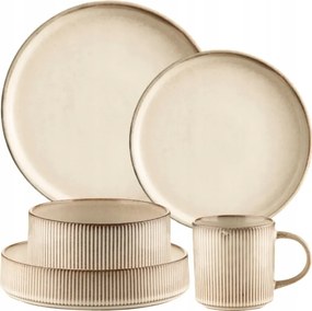 Jídelní Servis Porcelán Retro Evia Komplet Set 30 Kusů Pro 6 Osob