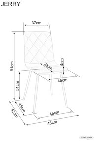 Olivová sametová jídelní židle JEROME