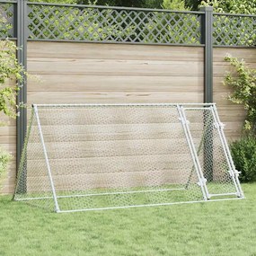 Klec pro kuřata stříbrná 200 x 105 x 91 cm pozinkovaná ocel 172557