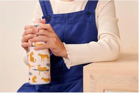 Světle růžová plastová dětská lahev 400 ml Fairy Garden – Mepal