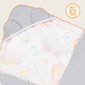 Lionelo - Zavinovačka do autosedačky TRAVEL SWADDLE 90x90 cm Grey Baloon