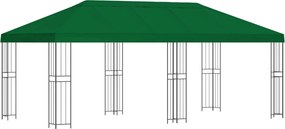 Zahradní altán 6 x 3 m Zelená Polyester a ocel 190 gsm 3375986