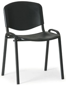 Plastová židle ISO - černé nohy, černá