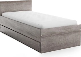Postel ELISA 90 x 200 cm, dub lanýž Matrace: Matrace Coco Maxi 20 cm, Rošt: Bez roštu