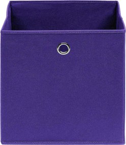 Úložné boxy 10 ks netkaná textilie 28 x 28 x 28 cm fialové 325213