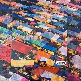 GIBSONS Puzzle Thajské tržiště / 1000 dílků / 68 × 49 cm