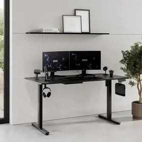 SENSE7 Nojo Pracovní stůl černá / elektricky nastavitelná výška / 140