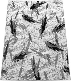 Rugo KOBEREC 120x180 ŠEDÝ STŘÍBREM MODERNÍ DO OBÝVACÍHO POKOJE MĚKKÝ