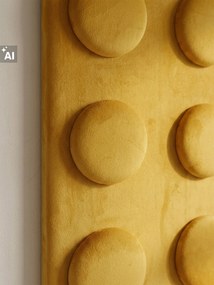 Sinsay - Sametový čalouněný panel ve tvaru kostky - žlutá
