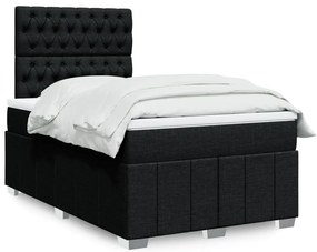 Box spring postel s matrací černá 120x190 cm textil 3293916