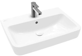 Villeroy & Boch O.novo - Umyvadlo 65x46 cm, s přepadem, otvor pro baterii, CeramicPlus, alpská bílá 4A4165R1