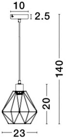 Nova Luce Závěsné svítidlo ISABELLA, 23cm, E27 1x12W