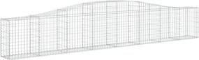 Klenutý gabionový koš 400 x 30 x 60/80 cm pozinkované železo 153403