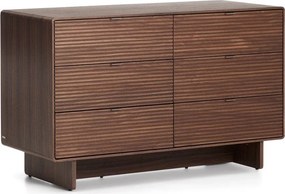 Komoda v dekoru ořechu v tmavě přírodní barvě 120x75x50 cm Norlen – Kave Home