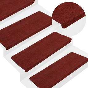 Samolepicí podložky na schody 30 ks Červená 65x22,5x3,5 cm 3365915