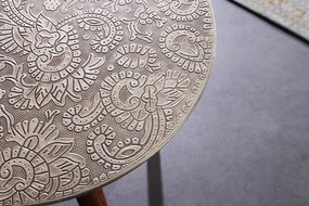 Designový odkládací stolek Hadelinde 50 cm antik stříbrný