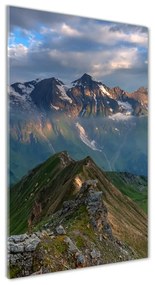 Wallmuralia Vertikální Fotoobraz na skle Horské vrcholy 50x100