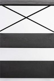 Černý kovový regál 120x180x40 cm Marcio – White Label