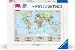 Ravensburger Politická mapa světa / 1000 dílků / od 14 let