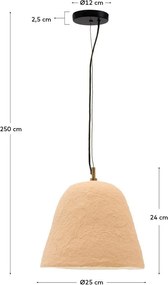 Béžové závěsné svítidlo ø 25 cm Lisora – Kave Home